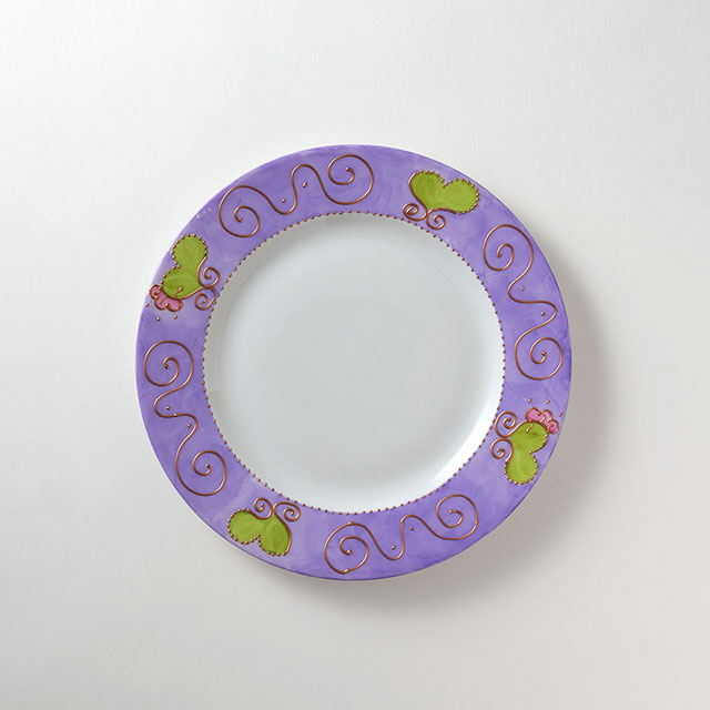Pylones パープル丸皿 アート｜アンビ